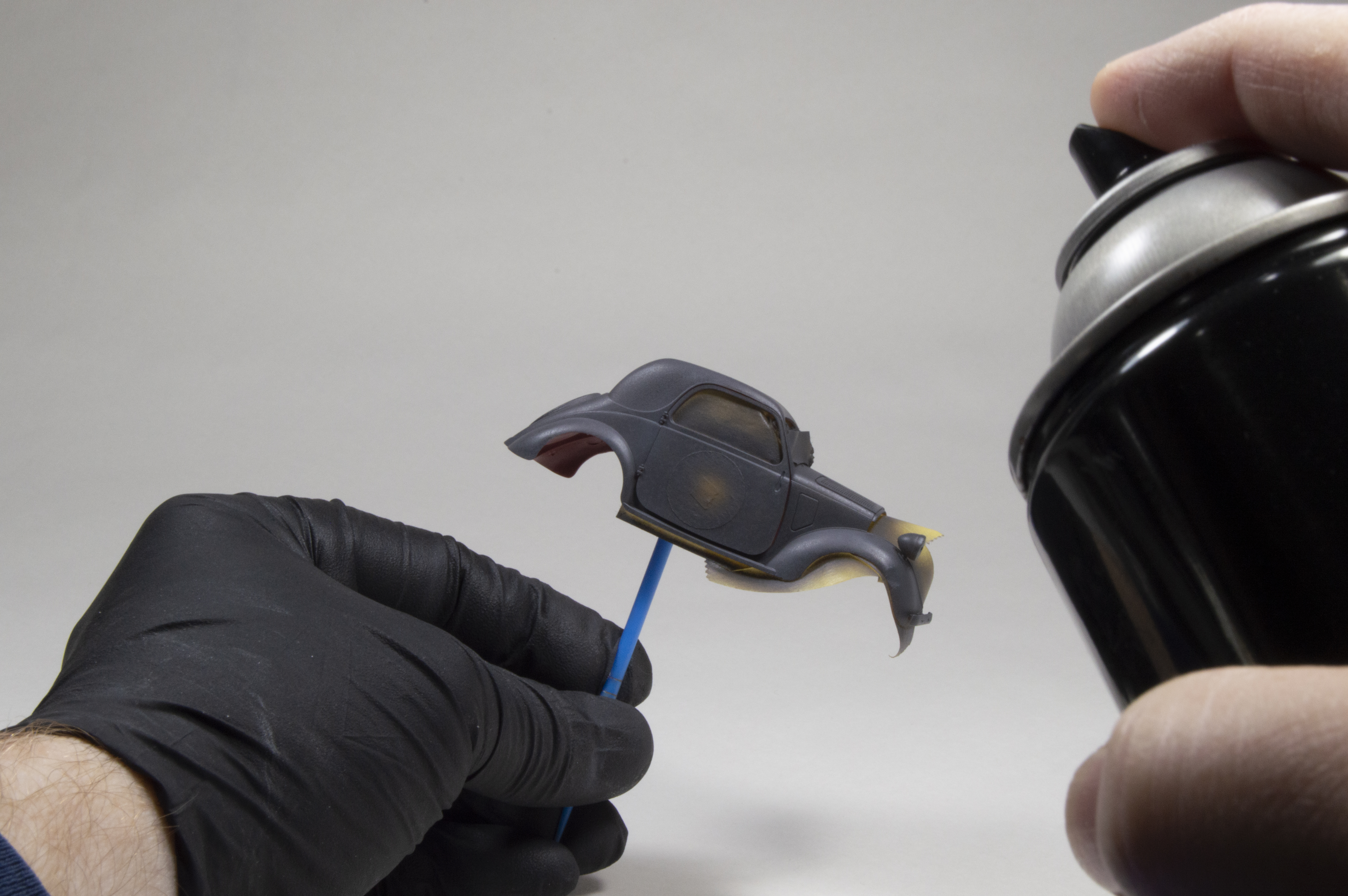 Weather paint on a scale model using hairspray instead of chipping ...